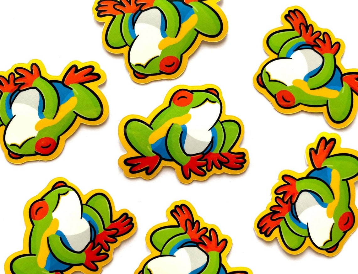 Mini Tree Frog Sticker Vinyl Sticker Waterproof Sticker - Etsy