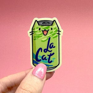 Mini Lime La Cat Vinyl Sticker Waterproof Sticker Kawaii Cat Sticker ...