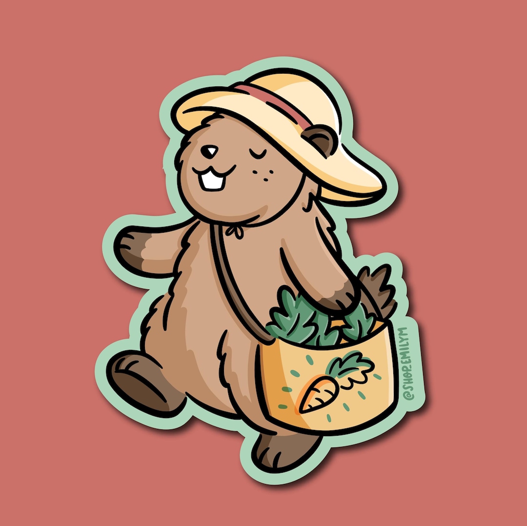 Groundhog Sticker| Waterproof Vinyl Sticker | Cute Groundhog Sticker ...