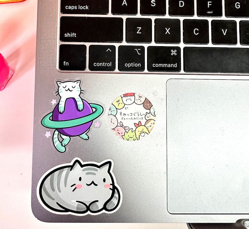Clear Mini Saturn Cat Sticker | Waterproof Sticker | Kawaii Vinyl ...
