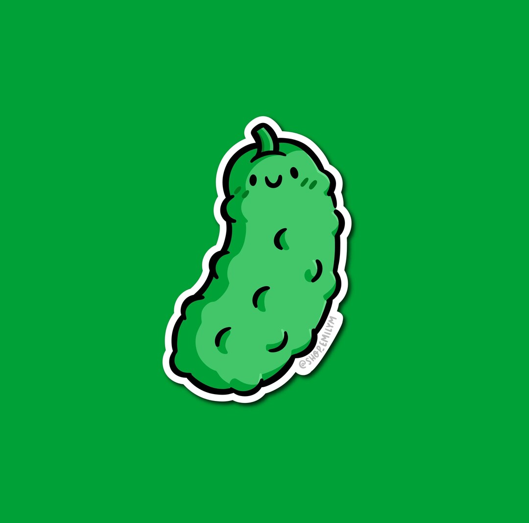 Pickle Sticker| Weatherproof Vinyl Sticker| Kawaii Sticker | Dill ...