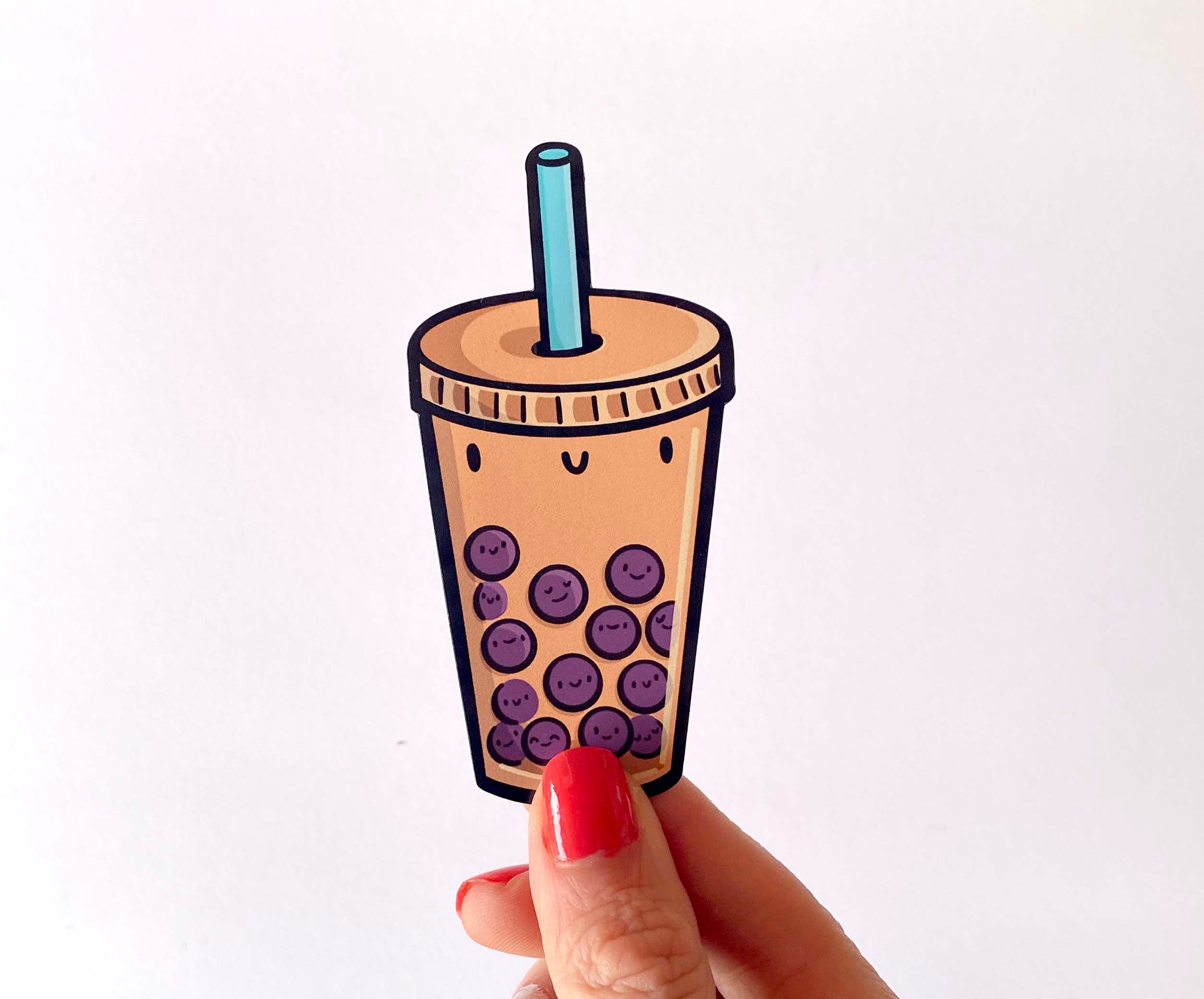 Tan Milk Bubble Tea Magnet | Boba Tea Fridge Magnet | Kawaii Style ...