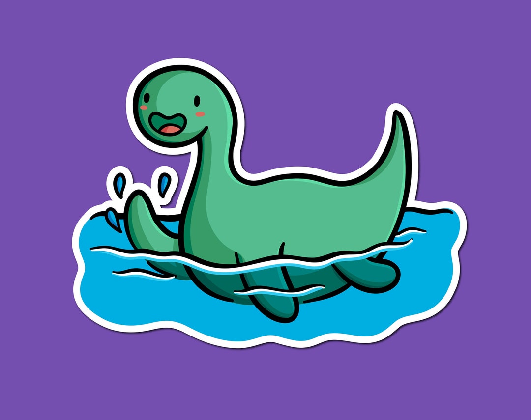 Loch Ness Monster Vinyl Sticker | Cute Nessie Sticker | Waterproof ...