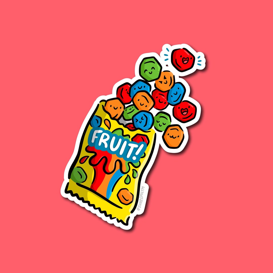 Fruit Gummies Sticker| Weatherproof Vinyl Sticker| Lunch Box Sticker ...