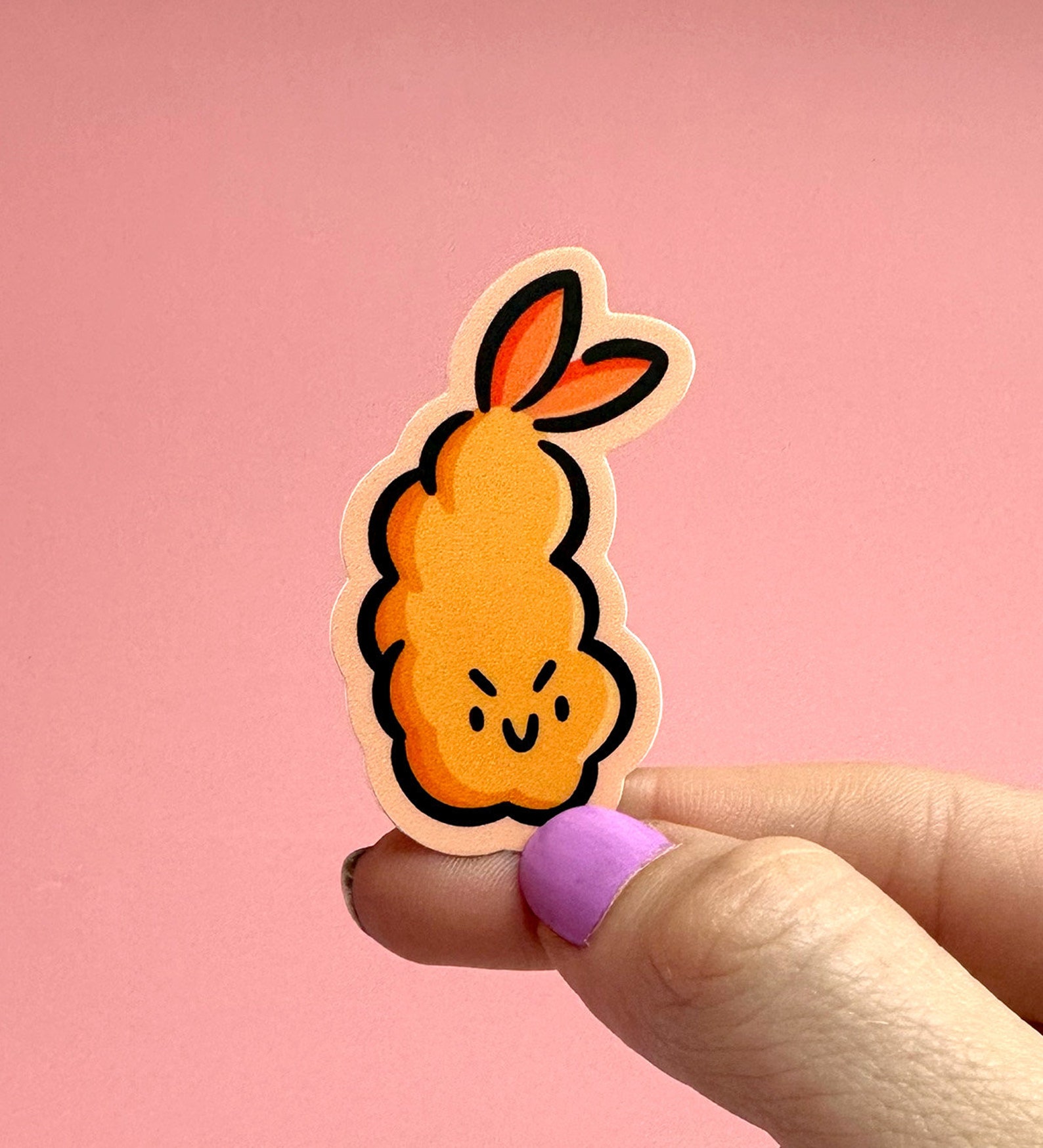 Mini Shrimp Vinyl Sticker | Waterproof Phone Sticker | Kawaii Food ...
