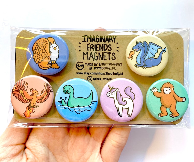 Imaginary Friends Magnet Pack Cryptid Magnets Bulk Magnets | Etsy