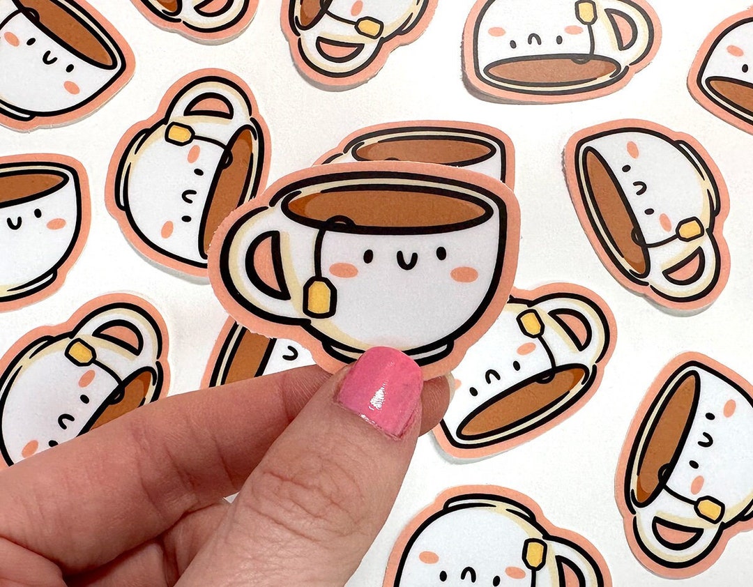 Teacup Mini Sticker | Waterproof Sticker | Brewing Tea Sticker | Cute ...