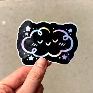 Holographic Cloud Sticker| Weatherproof Vinyl Sticker| Kawaii Sticker ...