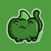 Green Bell Pepper Cat Sticker | Weatherproof Vinyl Sticker| Cute Food ...