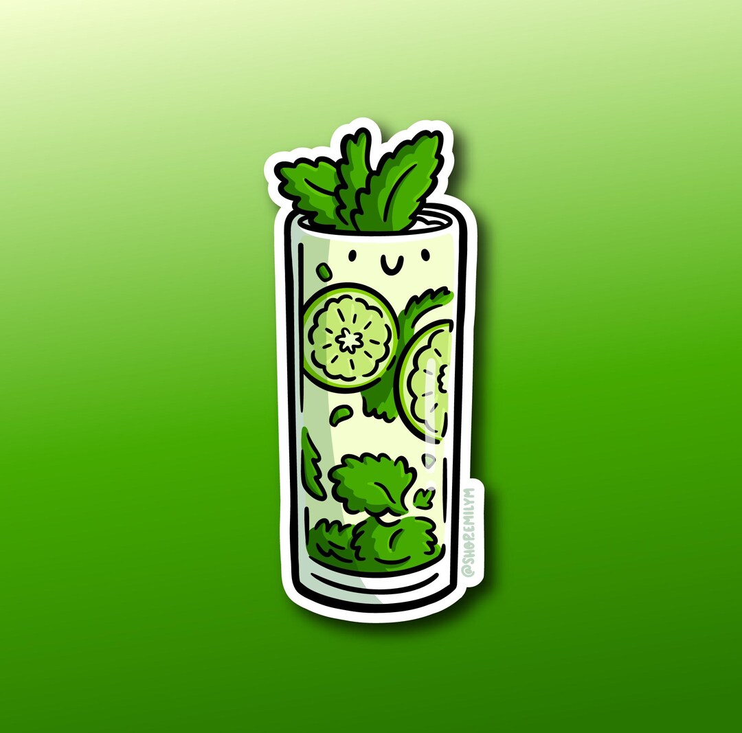 Buy Mojito Sticker | Weatherproof Vinyl Sticker | Kawaii Sticker | Cute ...
