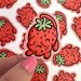 Basket of Strawberries Mini Sticker Waterproof Sticker kawaii Vinyl ...