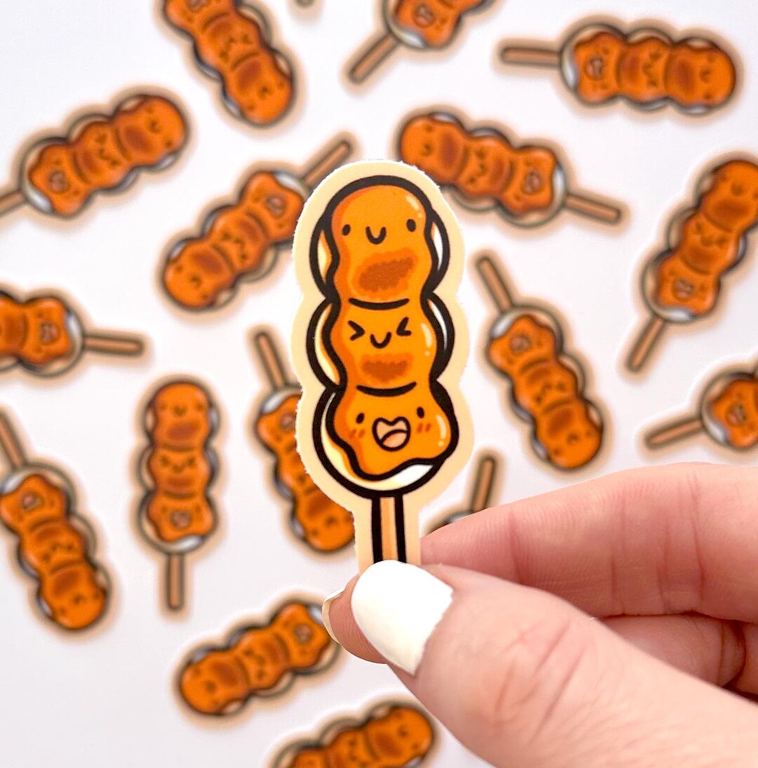 Mitarashi Dango Mini Sticker | Waterproof Sticker | Kawaii Food Sticker ...