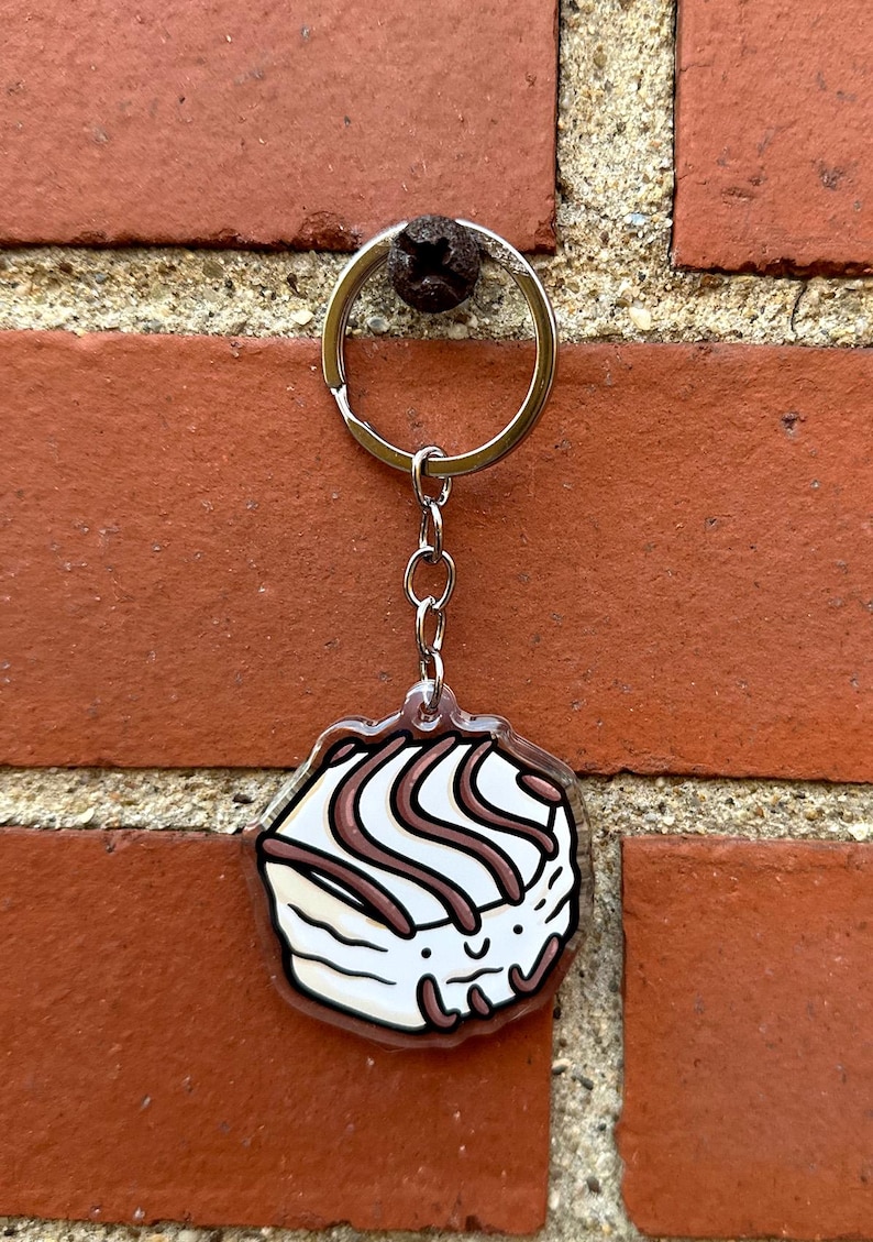 Zebra Treat Keychain |cute Acrylic Keychain | Cute Cake Keychain ...