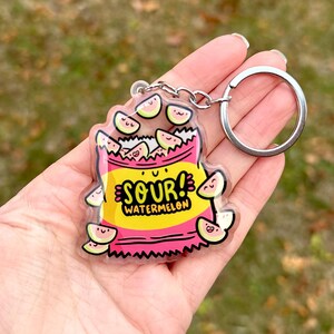 Sour Watermelon Gummies Keychain | Cute Acrylic Keychain | Cute Candy ...