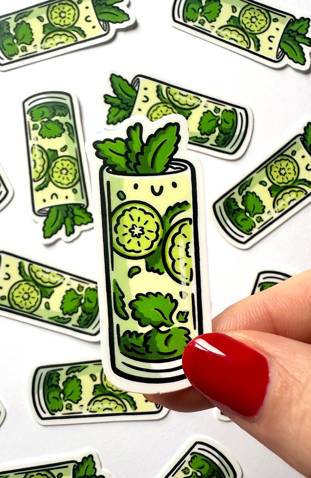 Mojito Mini Sticker | Waterproof Vinyl Mini Sticker | Kawaii Drink ...