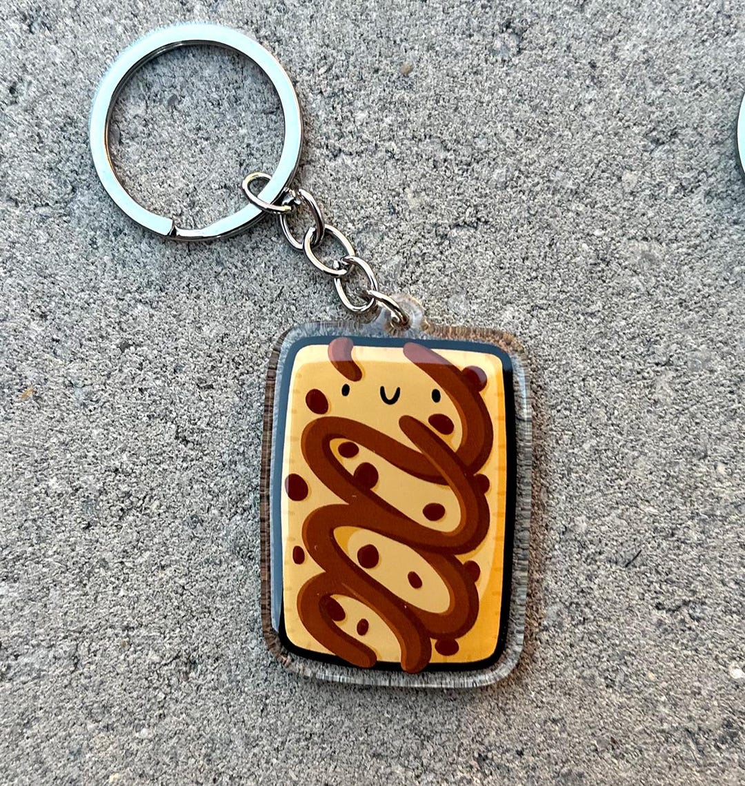 Chocolate Chip Toaster Pastry Keychain |cute Acrylic Keychain |cute ...