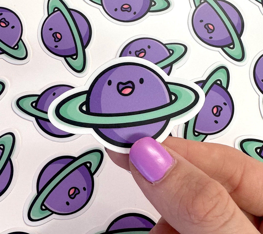 Mini Saturn Vinyl Sticker | Waterproof Phone Sticker | Outer Space ...