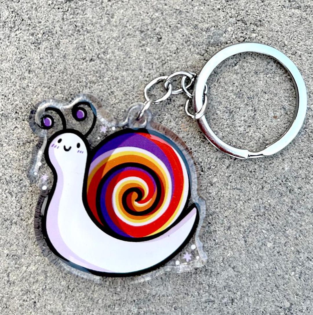 Snail Keychain | Cute Acrylic Keychain | Colorful Snail Keychain | Cute ...
