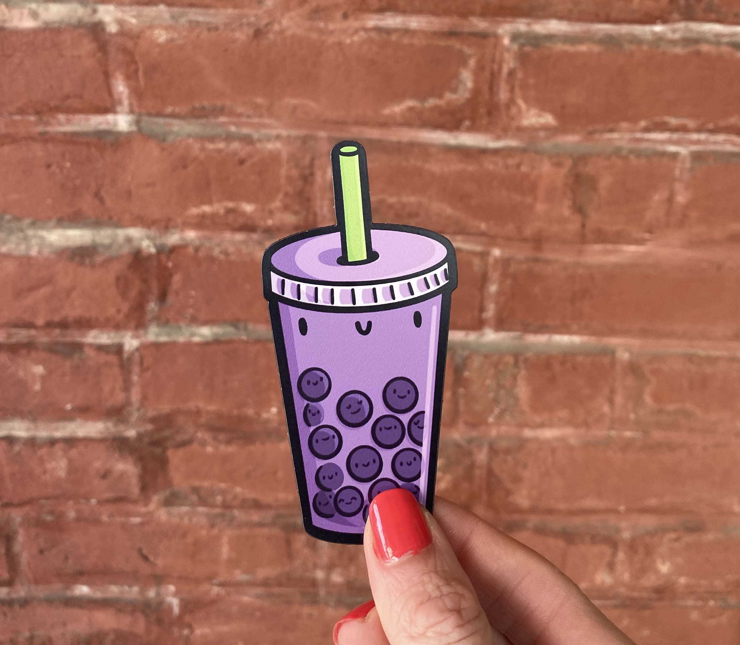 Taro Milk Tea Magnet Purple Bubble Tea Fridge Magnet - Etsy