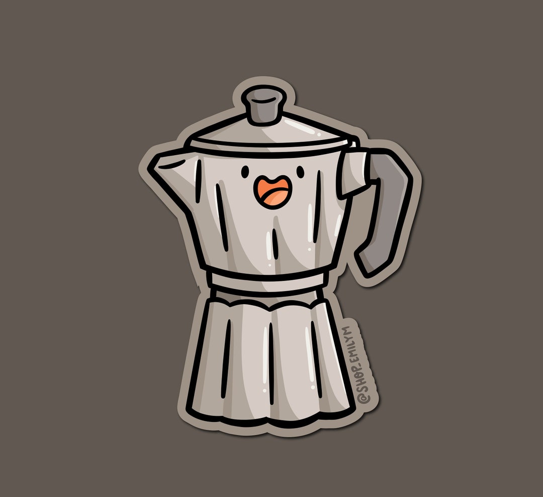 Espresso Maker Sticker | Weatherproof Vinyl Sticker| Kawaii Drinks ...