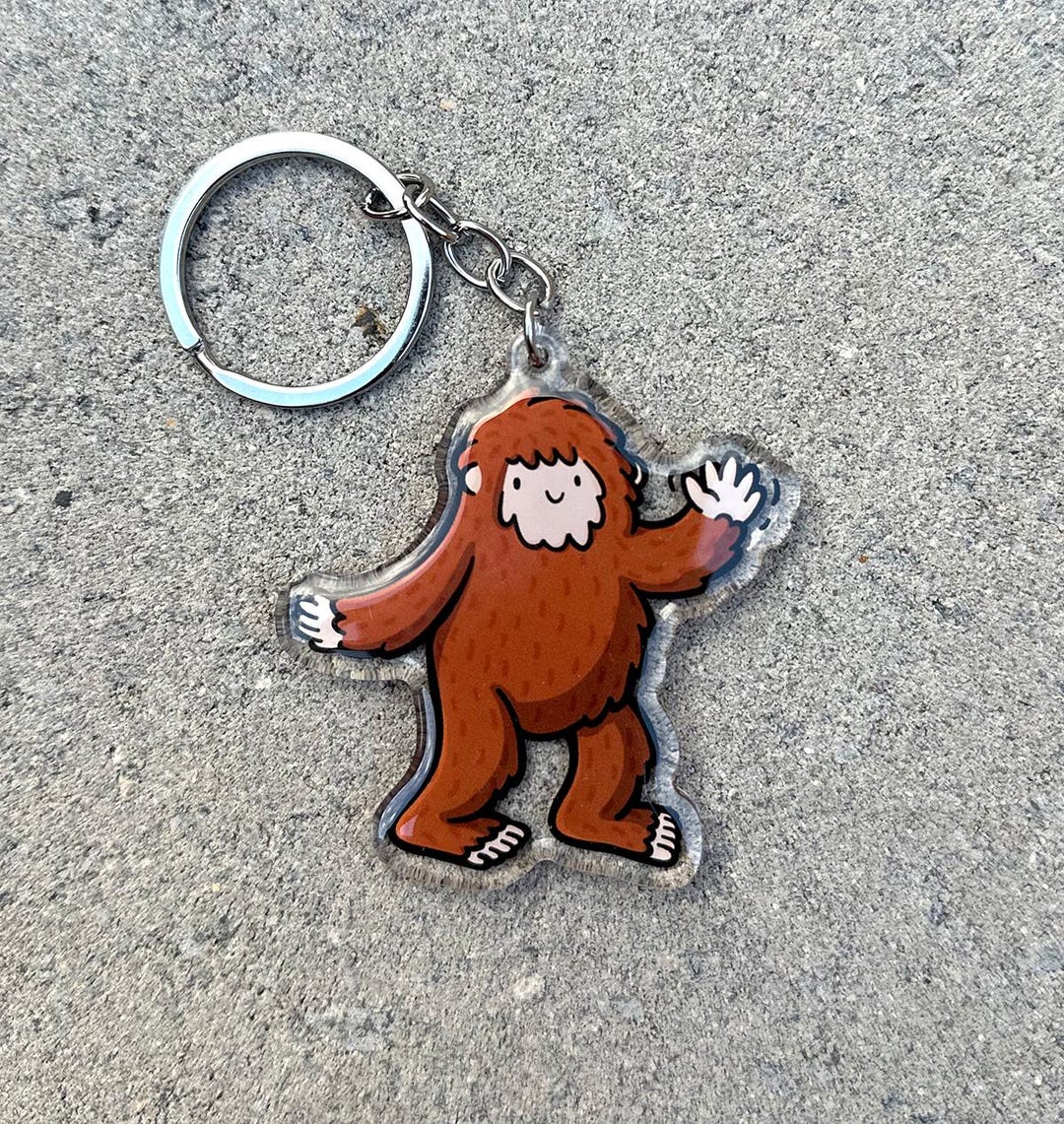 Bigfoot Keychain | Cute Acrylic Keychain | Sasquatch Keychain | Cute ...