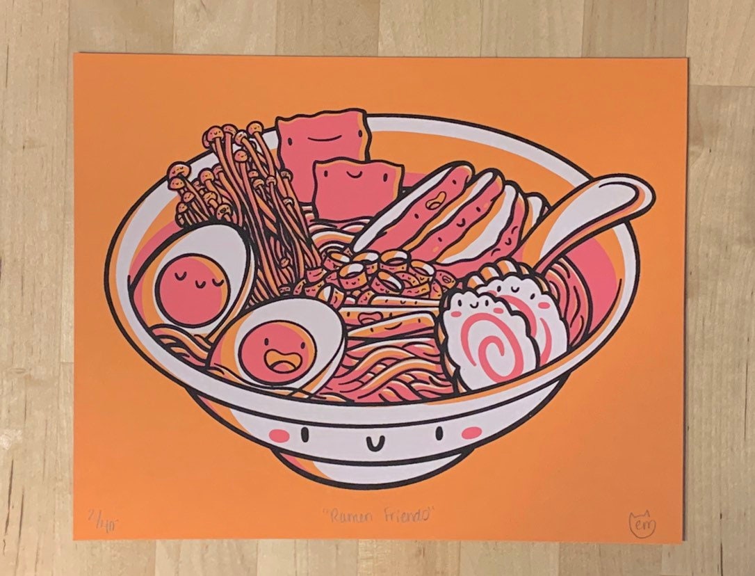 Acrylic Art & Collectibles Ramen v.2 Original Artwork Japanese Ramen ...