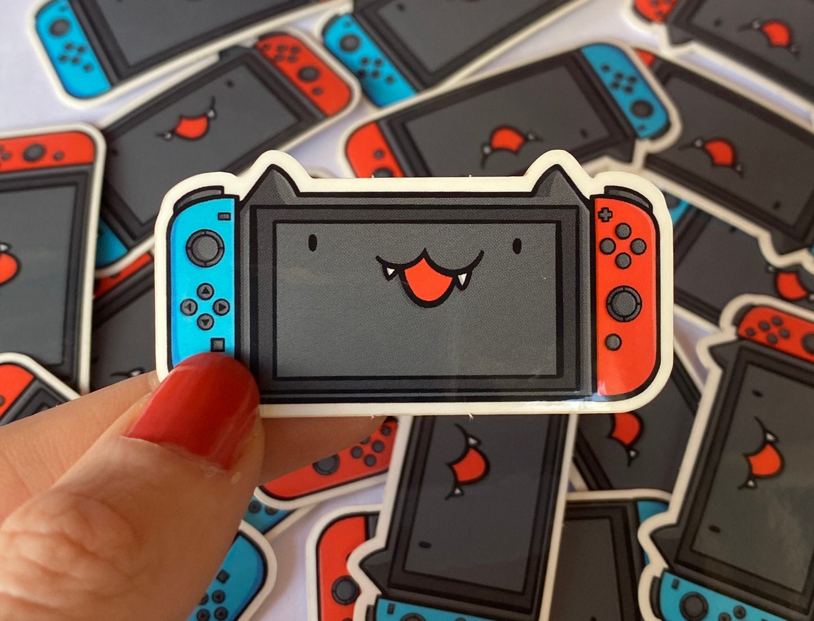 Video Game Cat Vinyl Sticker Kawaii Cat Gamer Gift Mini - Etsy