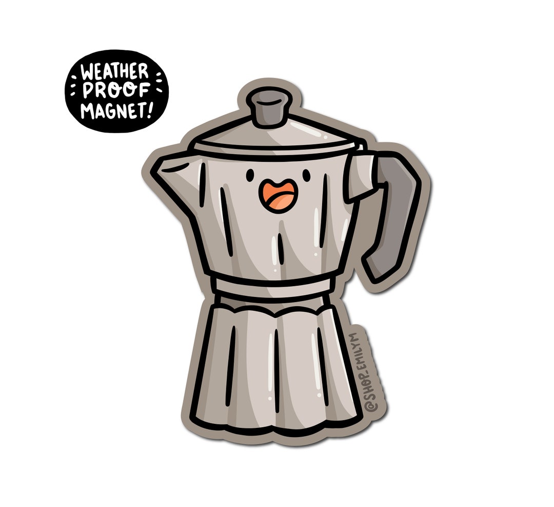Espresso Maker Magnet | Weatherproof Vinyl Magnet | Waterproof Car ...