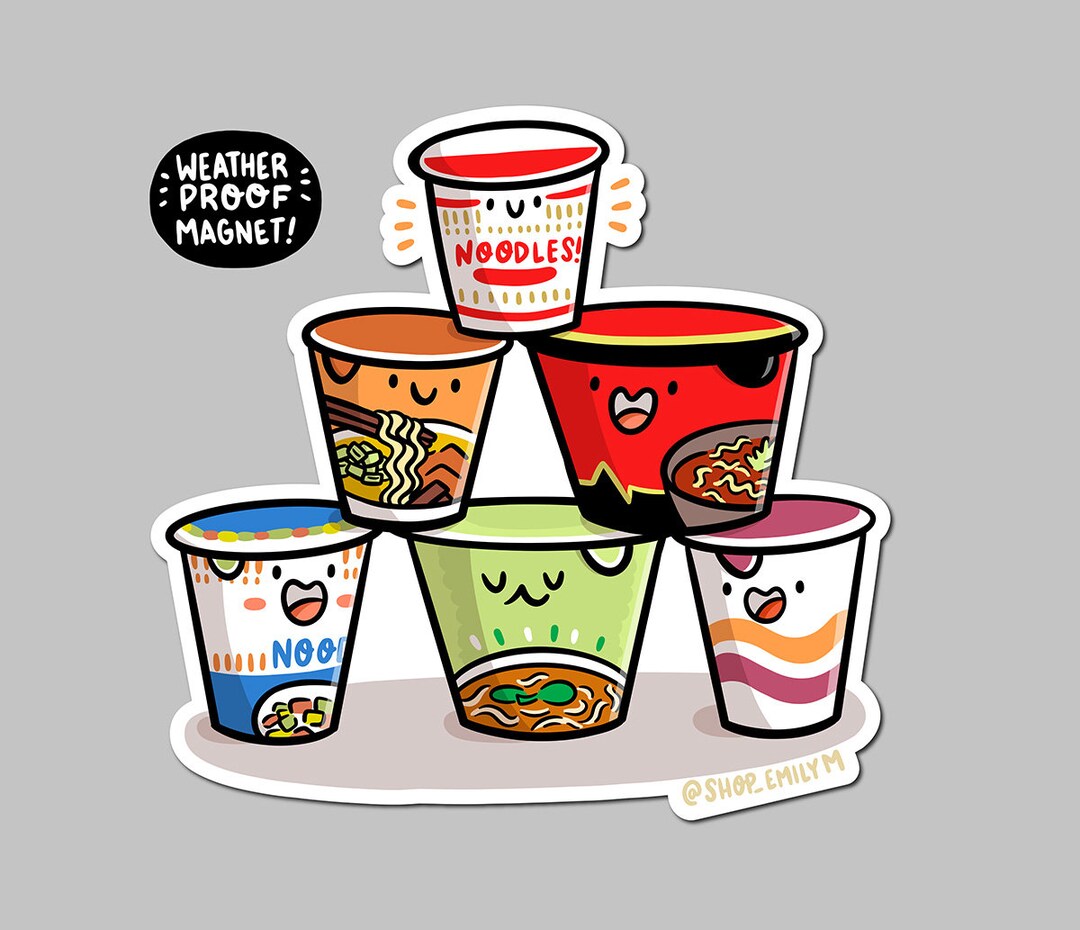 Instant Ramen Cups Magnet | Cute Ramen Magnet| Ramen Noodle Magnet ...