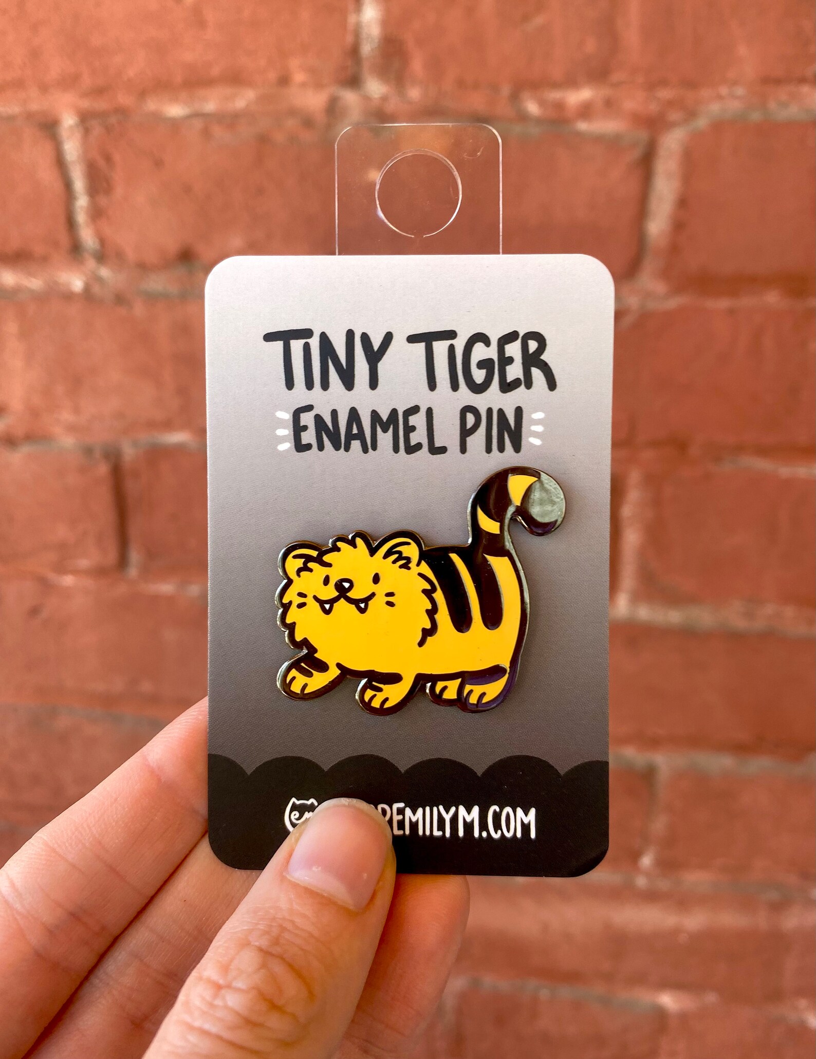 Tiny Tiger Hard Enamel Pin Cute Orange Tiger Pin Kawaii - Etsy