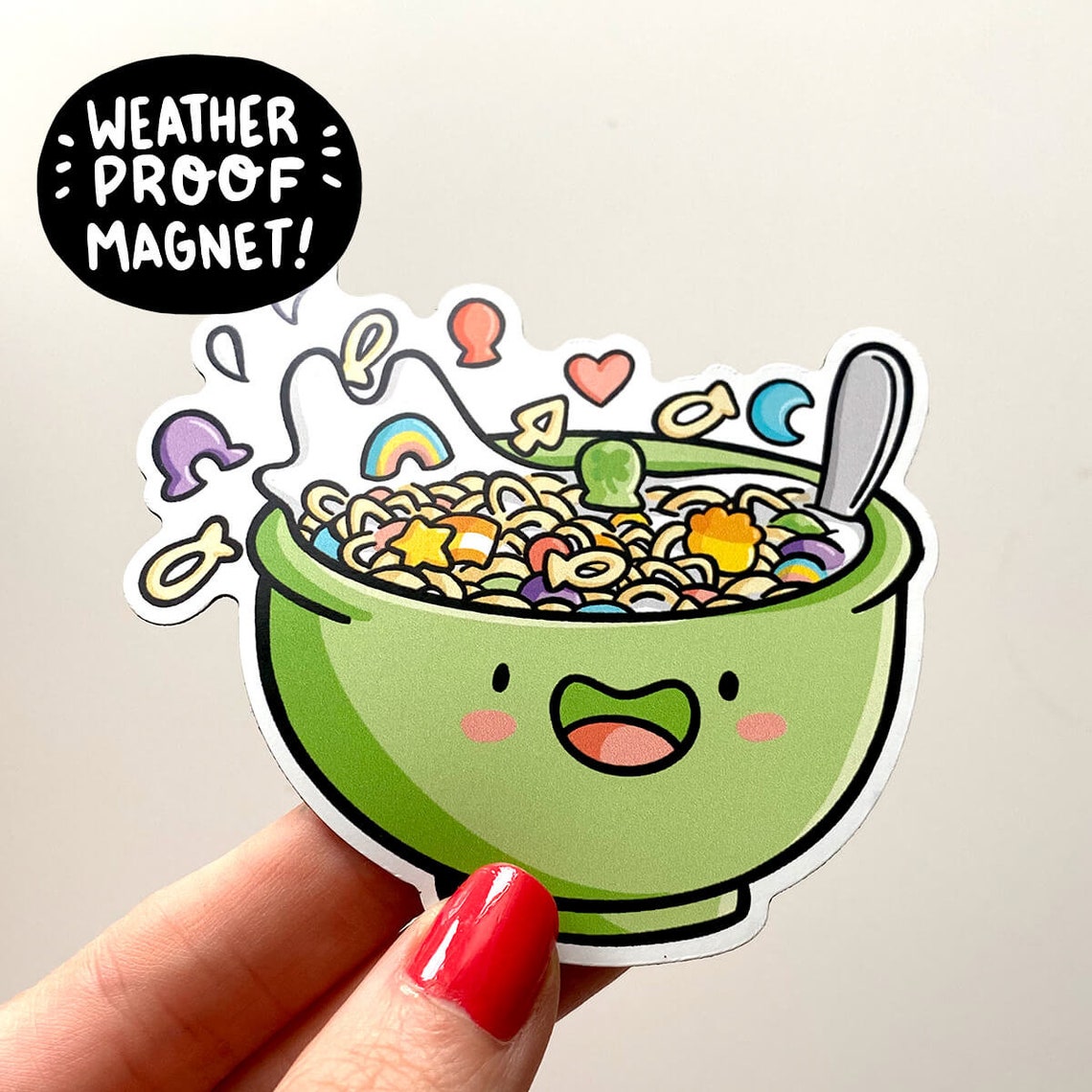 Lucky Cereal Magnet | Waterproof Vinyl Magnet| Bowl of Cereal Magnet ...