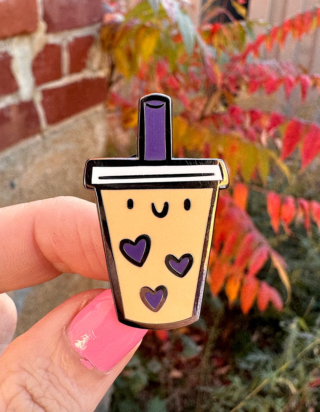 Bubble Tea Hard Enamel Pin | Kawaii Enamel Pin | Boba Tea Enamel Pin ...