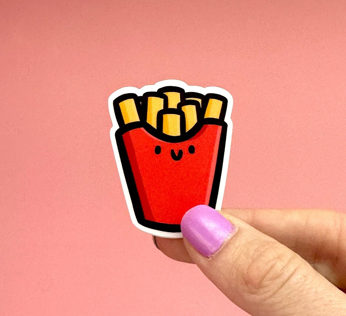 Mini French Fries Vinyl Sticker |waterproof Phone Sticker Kawaii Food ...