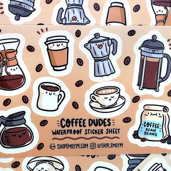 Cute Coffee Stickers - Etsy