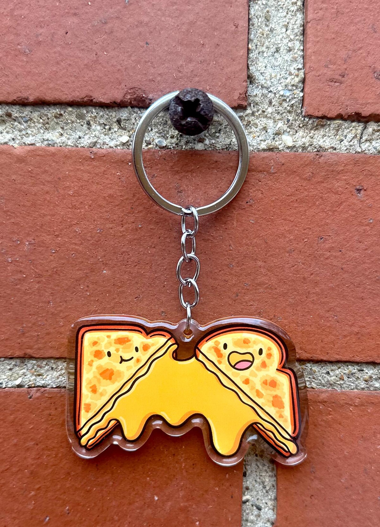 Grilled Cheese Keychain | Kawaii Acrylic Charm | Kawaii Keychain ...