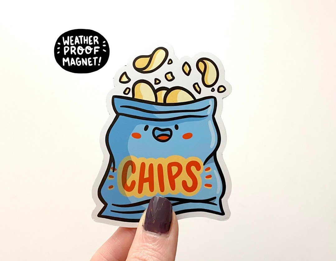 Bag of Chips Magnet | Potato Chips | Waterproof Vinyl Car Magnet ...