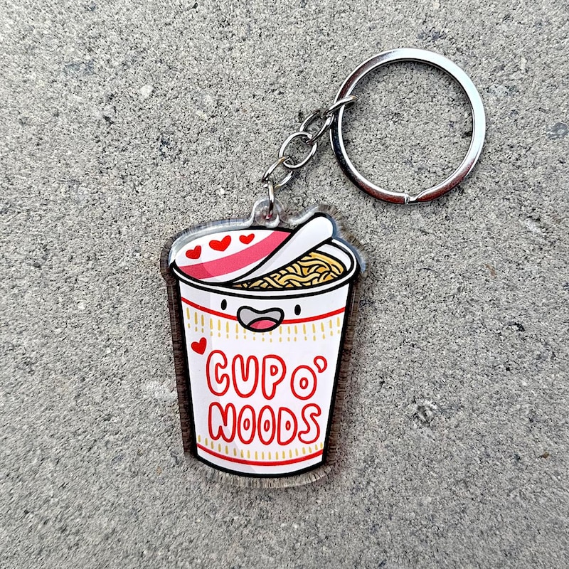 Noodle Keychain - Etsy
