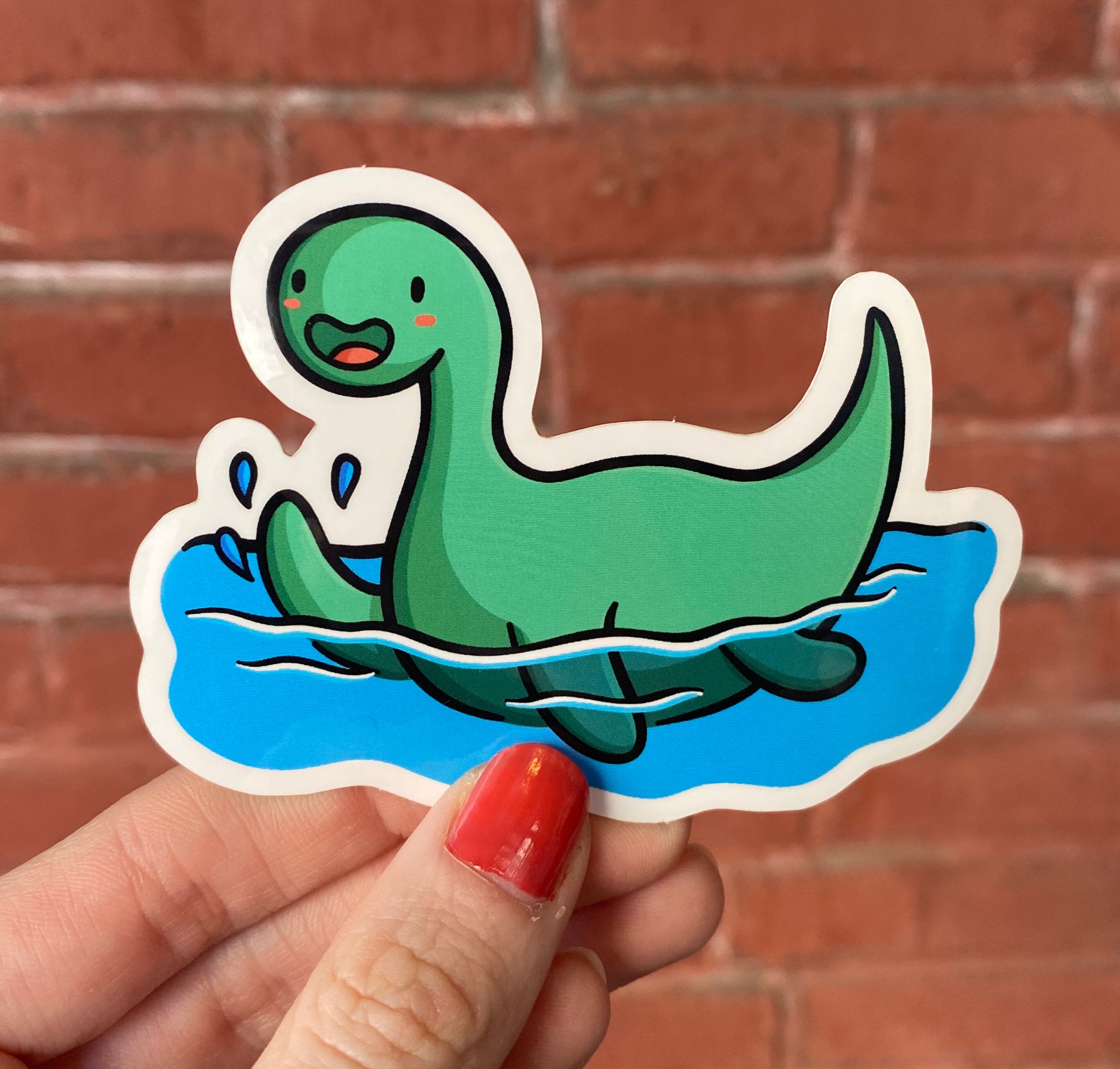 Loch Ness Monster Vinyl Sticker | Cute Nessie Sticker | Waterproof ...
