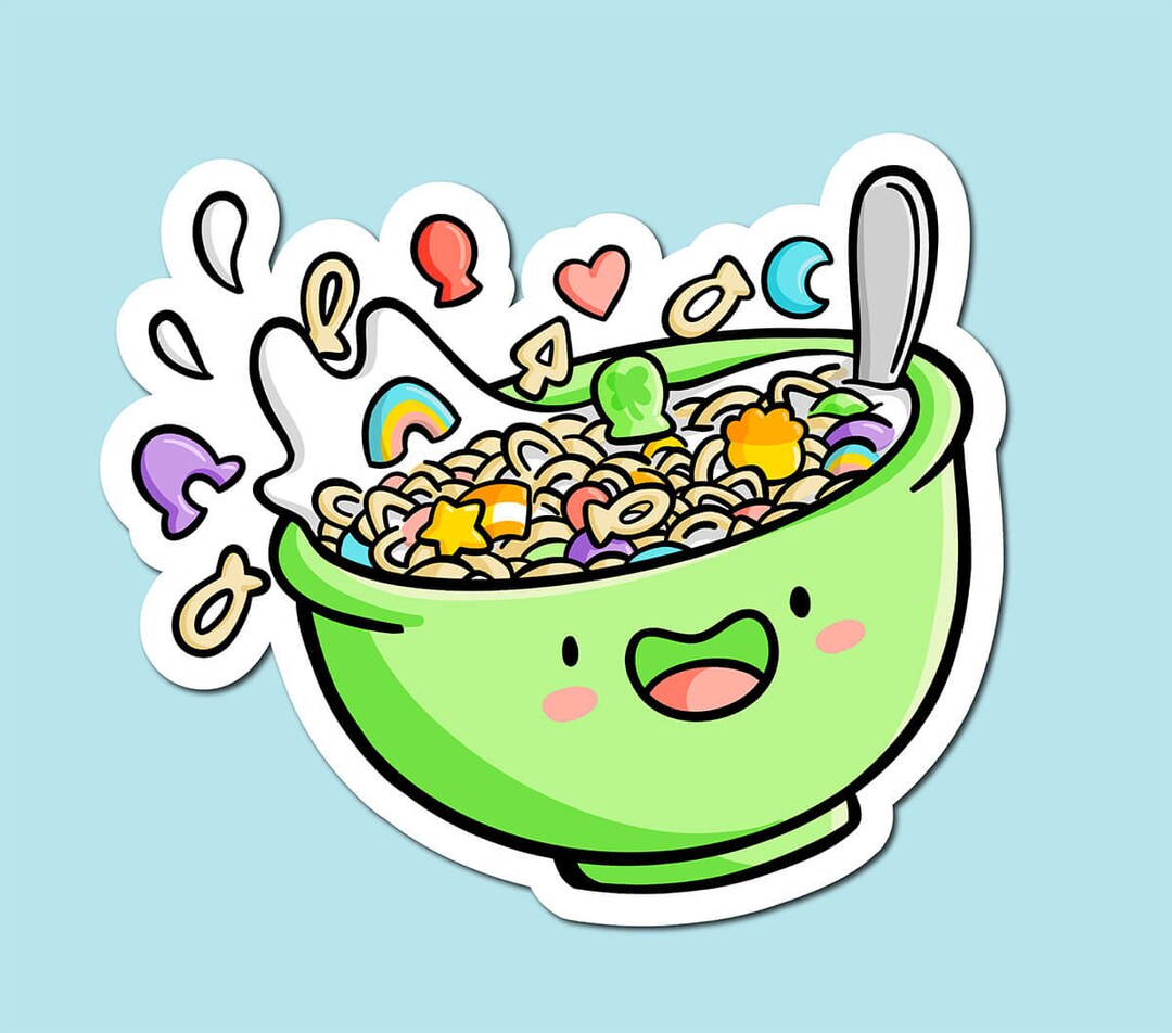Lucky Cereal Vinyl Sticker | Waterproof Sticker | Marshmallow Cereal ...