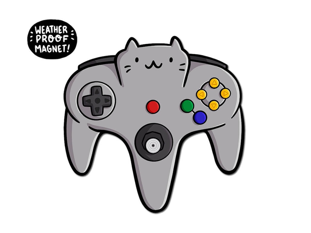 Gray Video Game Controller Magnet | Retro Gaming | Waterproof Vinyl Car ...