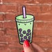 Matcha Milk Boba Tea Magnet | Green Bubble Tea Fridge Magnet | Kawaii ...