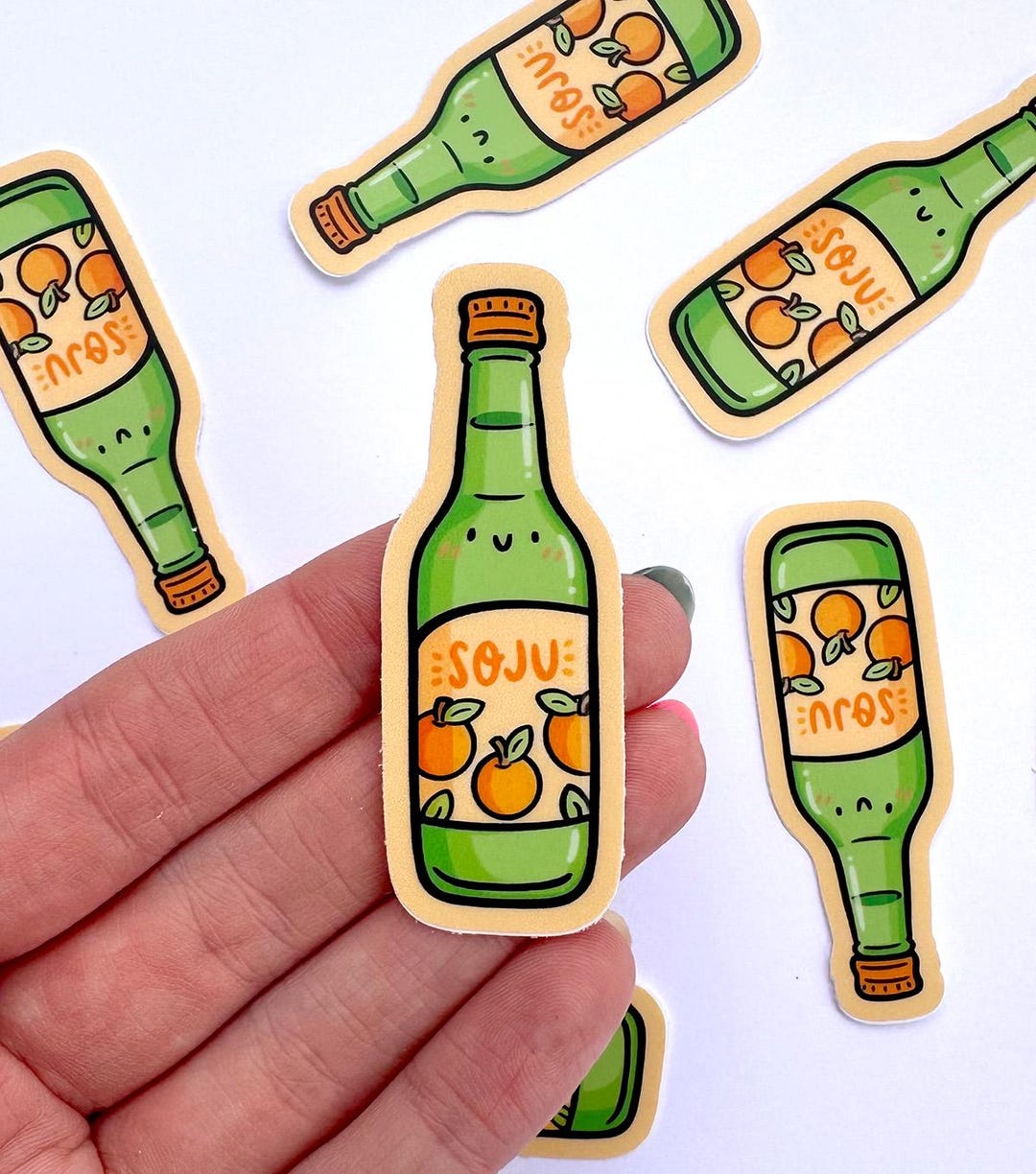 Mini Mandarin Soju Vinyl Sticker| Bottle of Soju Sticker |cute Soju ...