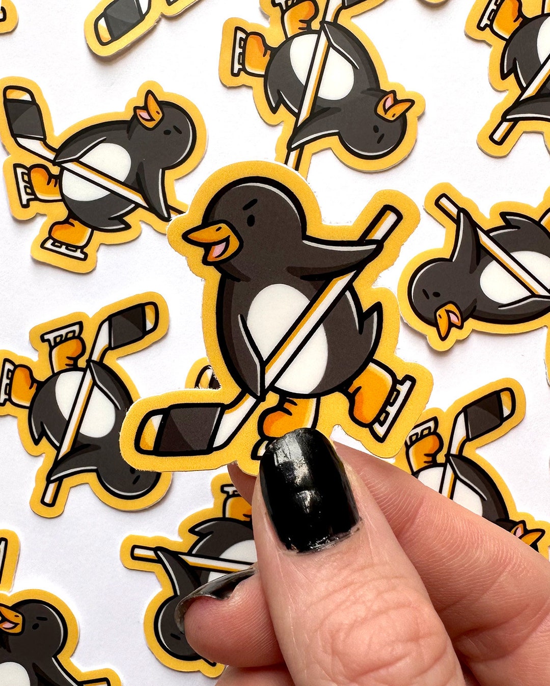 Pittsburgh Hockey Penguin Mini Sticker | Pittsburgh Hockey Sticker ...