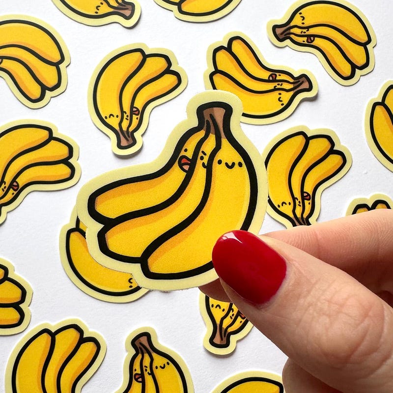 Banana Stickers - Etsy