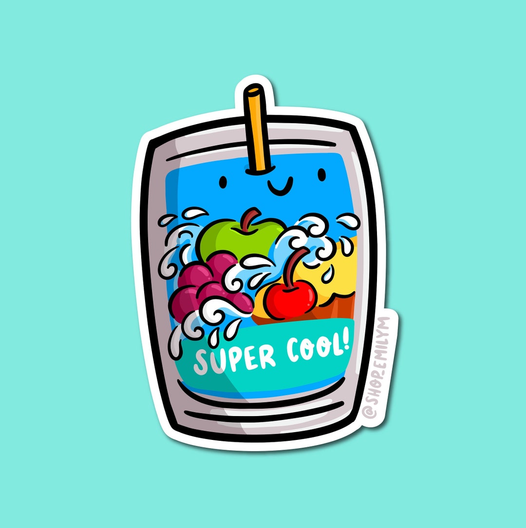 Juice Pouch Sticker| Weatherproof Vinyl Sticker| Kawaii Sticker| Junk ...