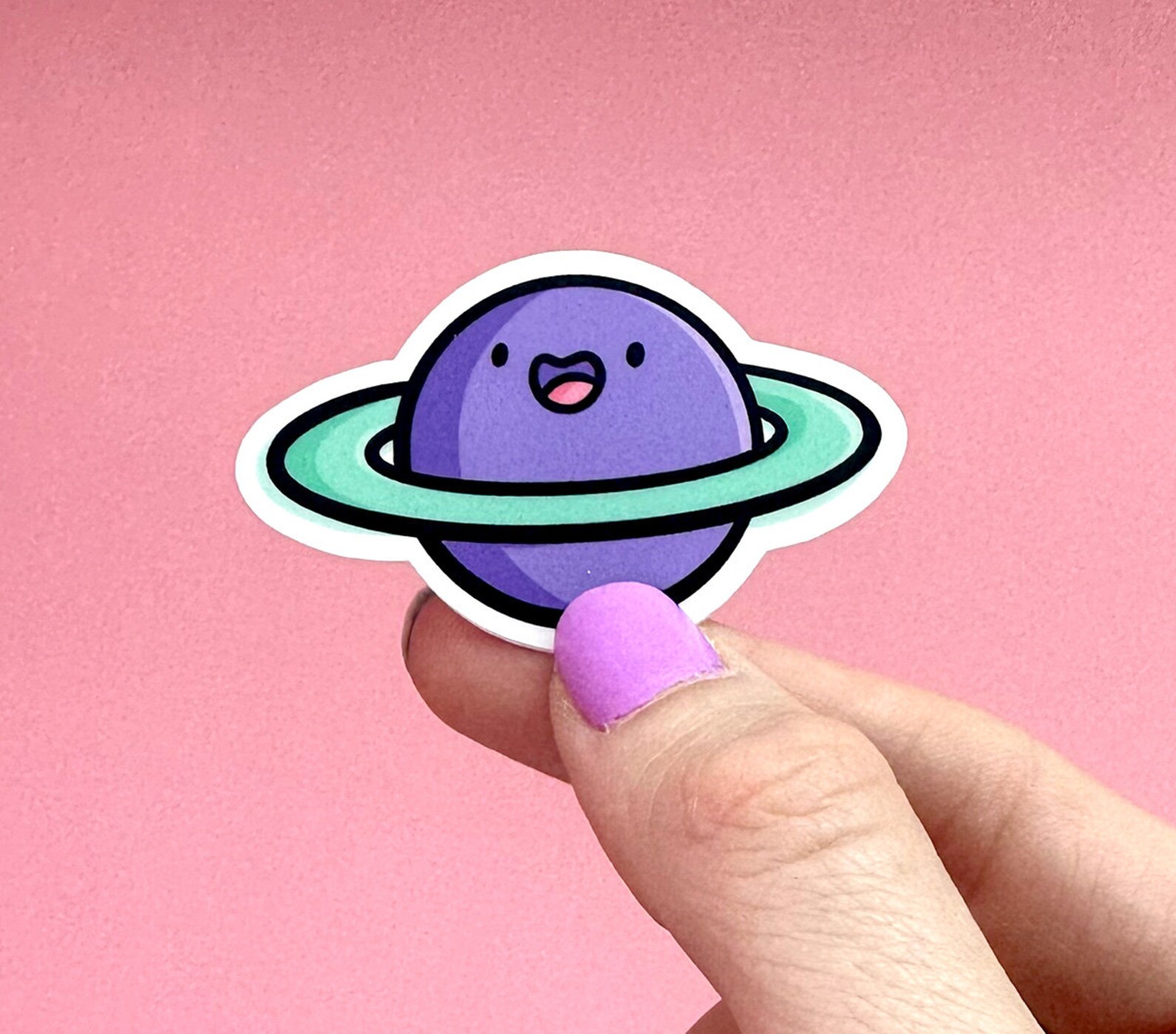 Mini Saturn Vinyl Sticker | Waterproof Phone Sticker | Outer Space ...