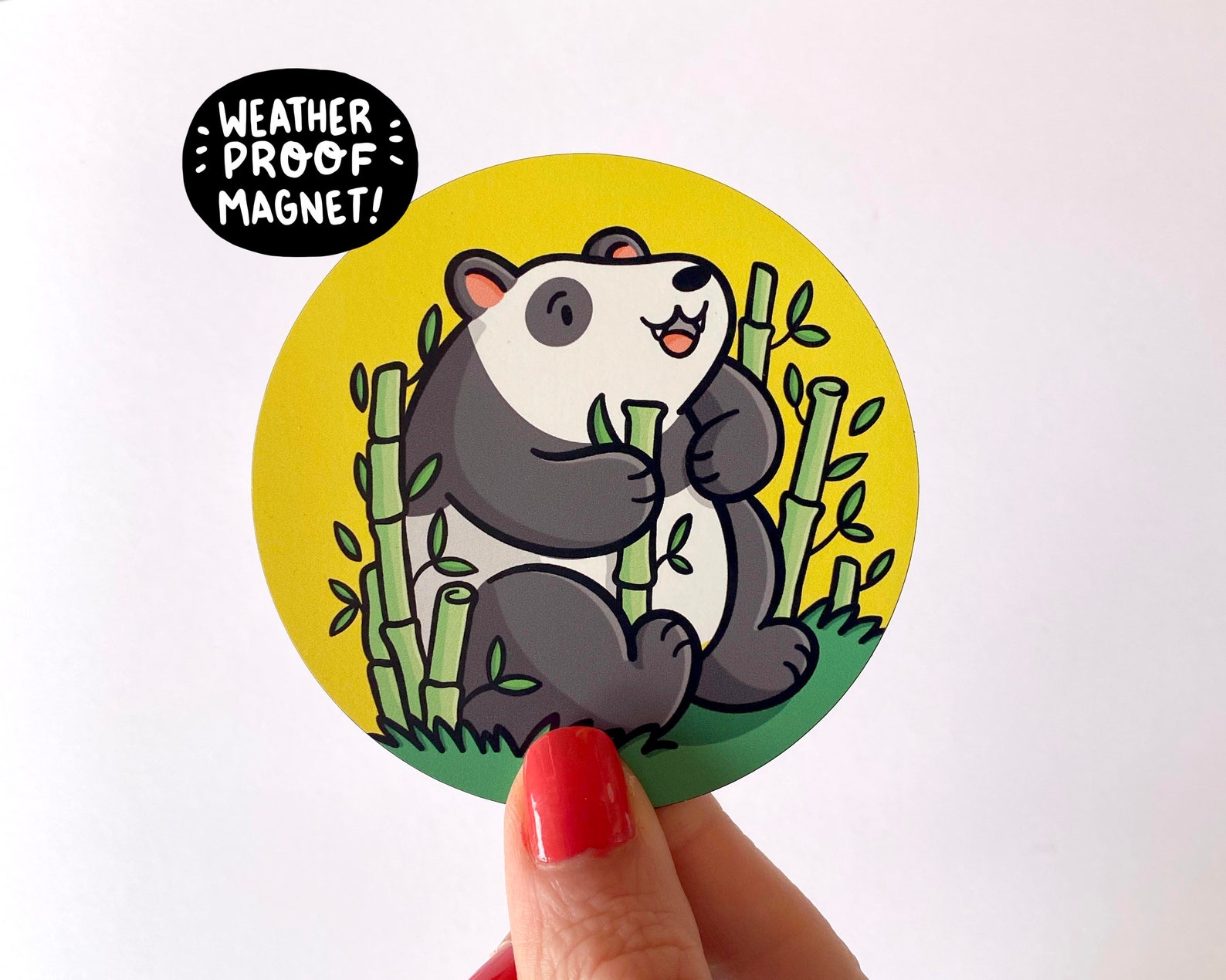 Panda Magnet Weatherproof car magnet Waterproof magnet | Etsy