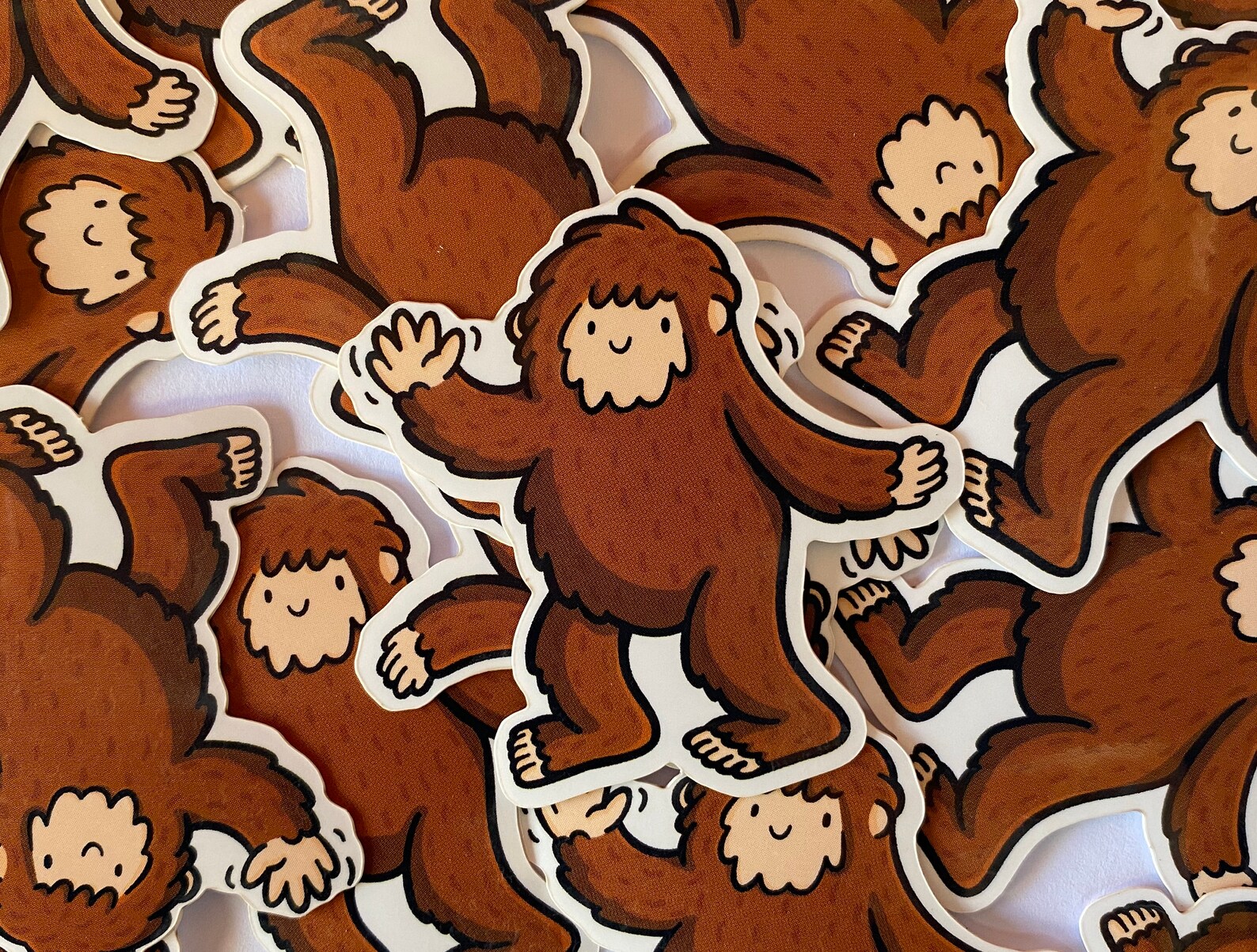 Mini Bigfoot Sticker | Sasquatch Artwork | Kawaii Big Foot Stickers ...