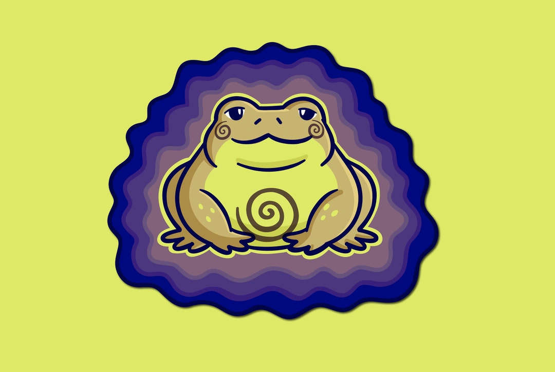 Haunted Toad Vinyl Sticker Cute Toad Sticker Witch - Etsy