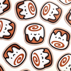 Mini Cinnamon Roll Vinyl Sticker | Waterproof Phone Sticker | Cute ...